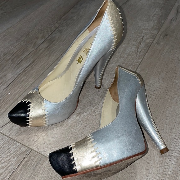 Shoes | Lamb Vintage Color Block Heels Size 7 | Poshmark